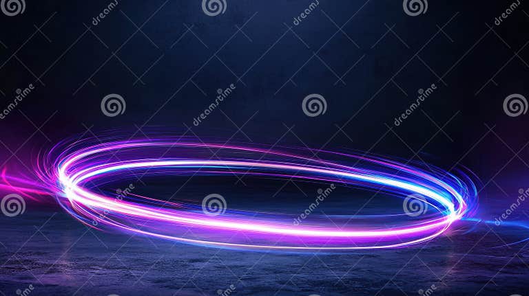 Dynamic Vibrant Electric Plasma Frame with Radiating Colors in Abstract ...