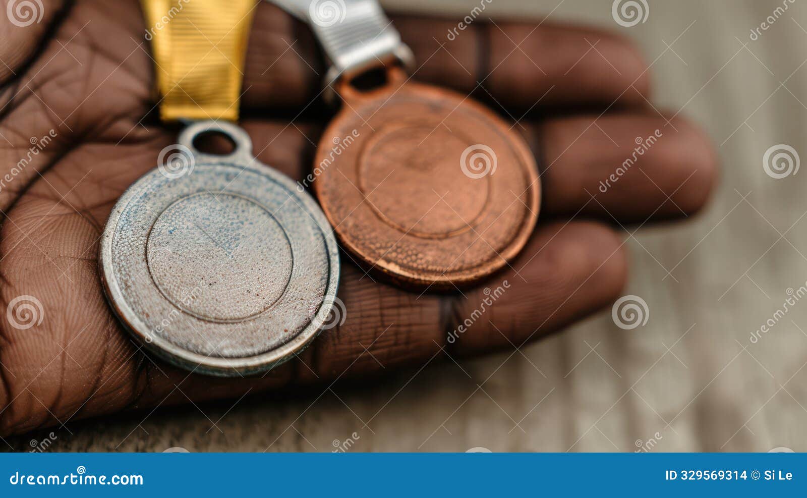 Dynamic Victory: a Collection of Different Medals in Hand Stock ...