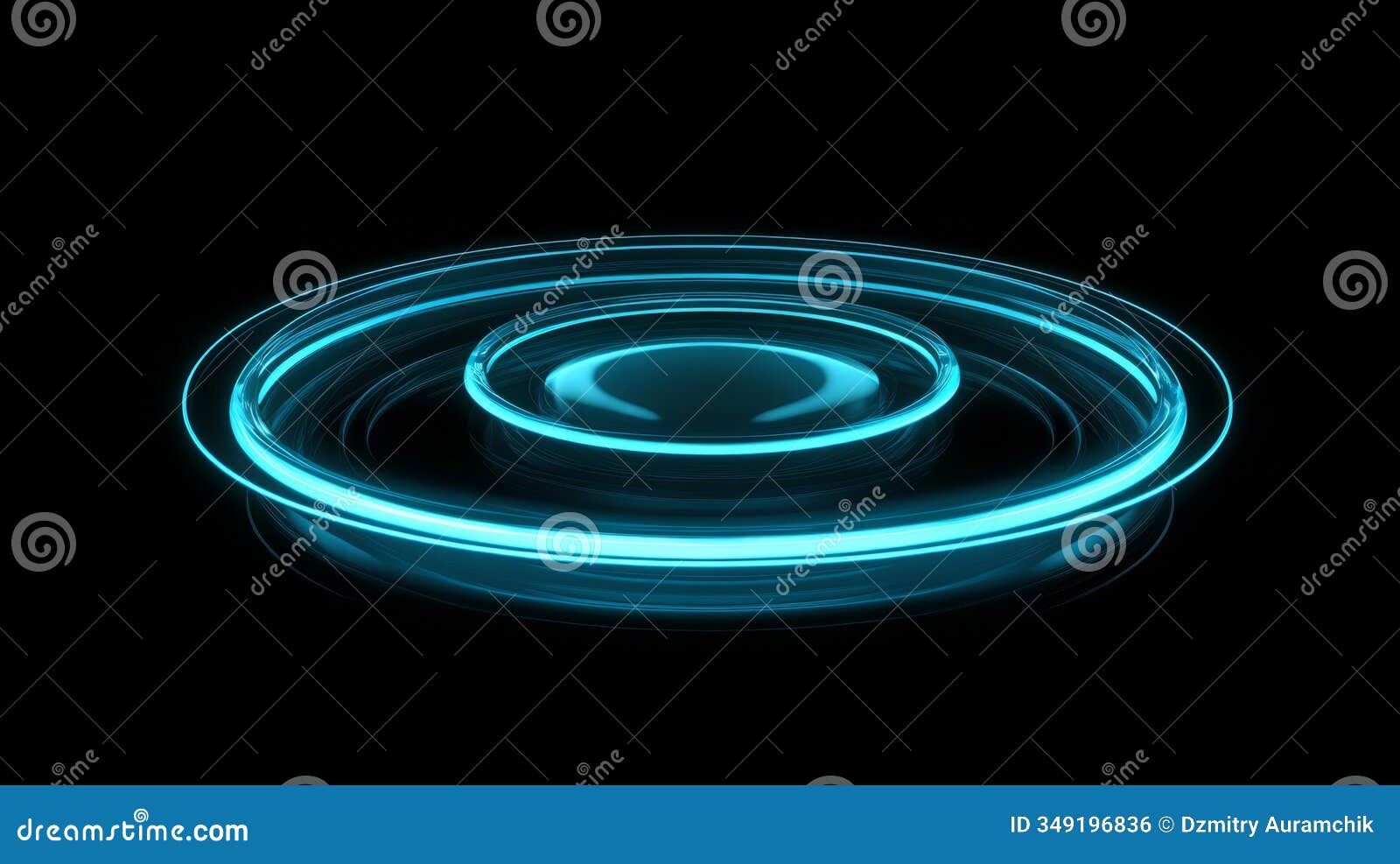 The Dynamic Visual Effect is Created by Expanding Circular Rings in ...