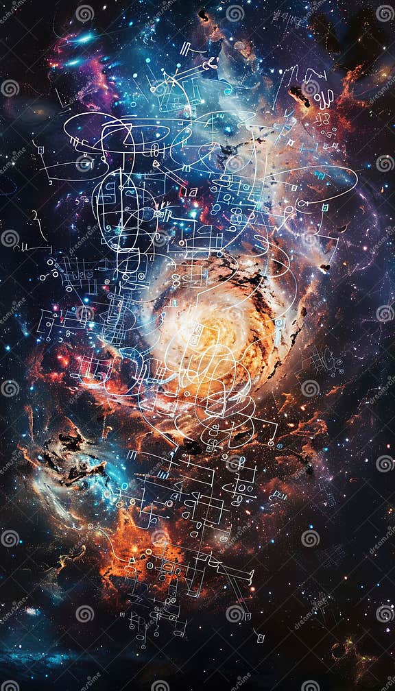 Dynamic Visual of Expanding Universe Merging Mathematical Equations of ...