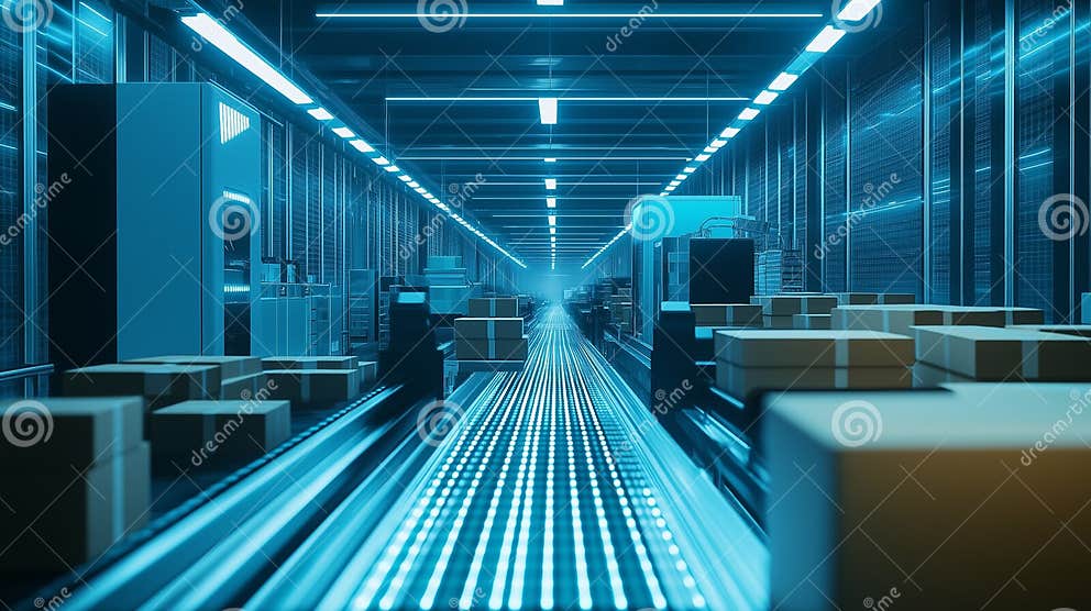 Dynamic Visual of Packages Moving through an Advanced Sorting Facility ...