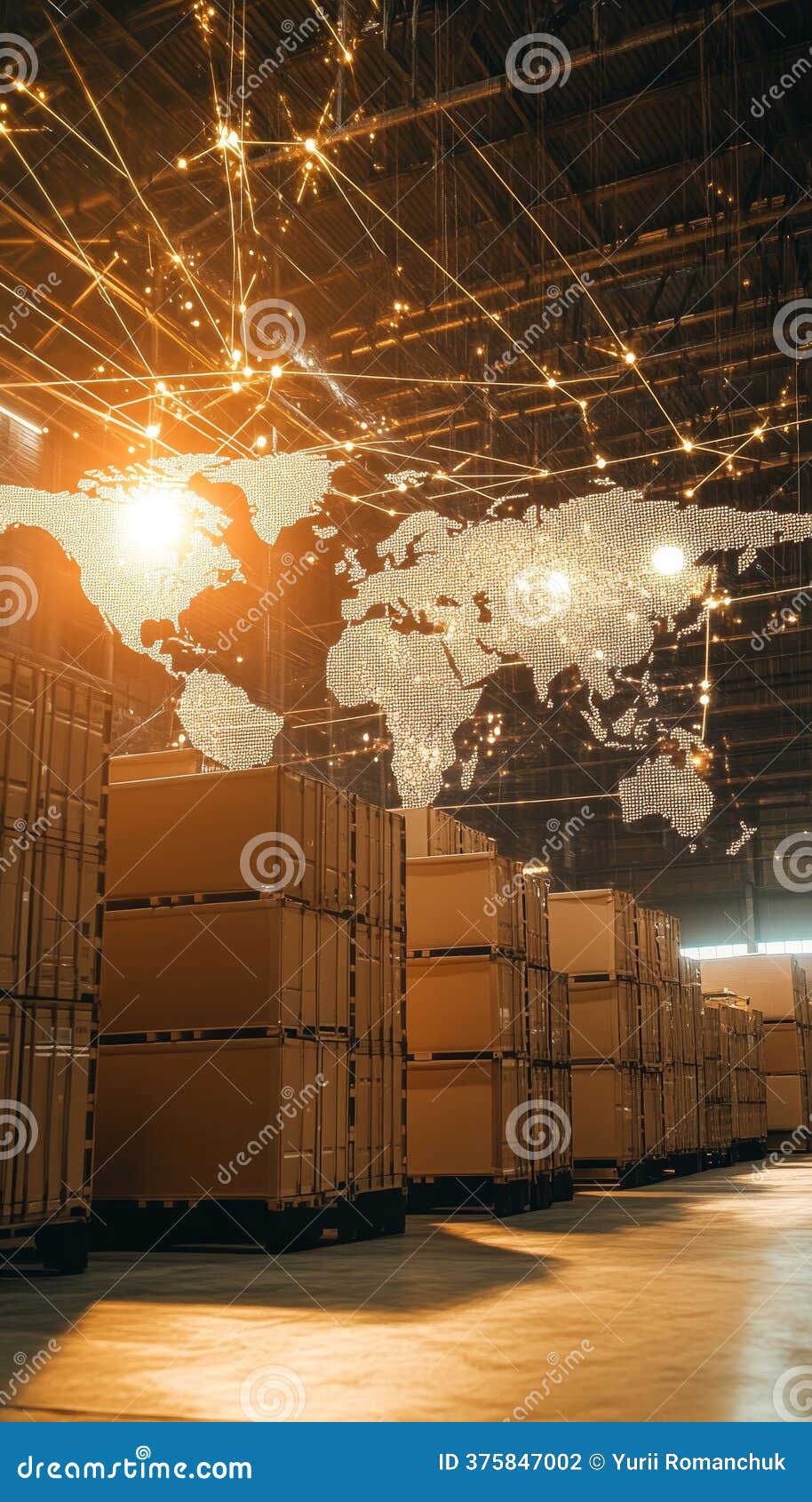 Dynamic Visual Representation Of A Global Logistics Network With A ...