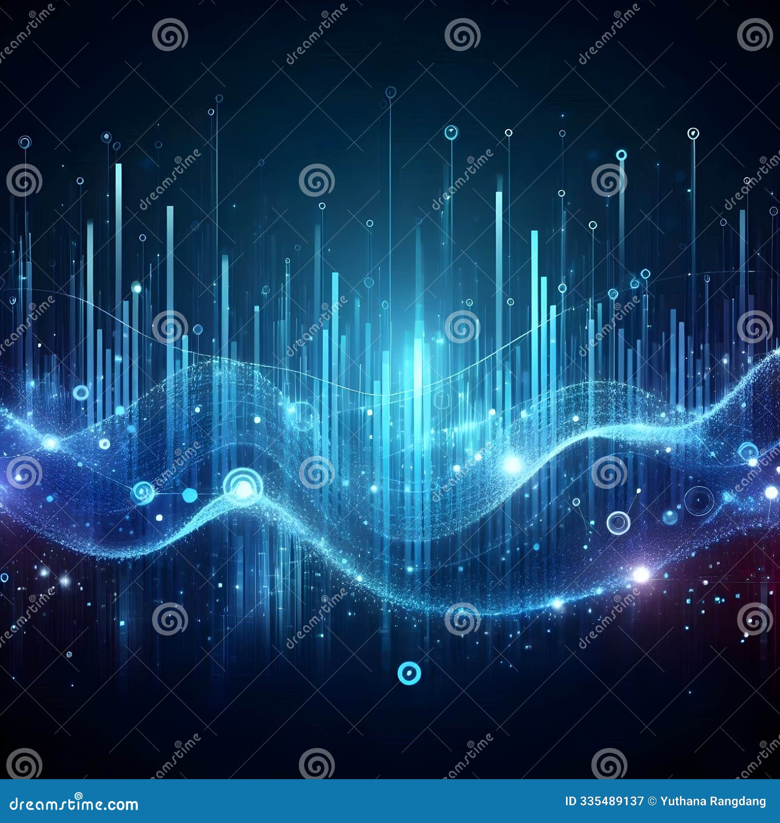 Digital Waveform Symphony stock illustration. Illustration of data ...
