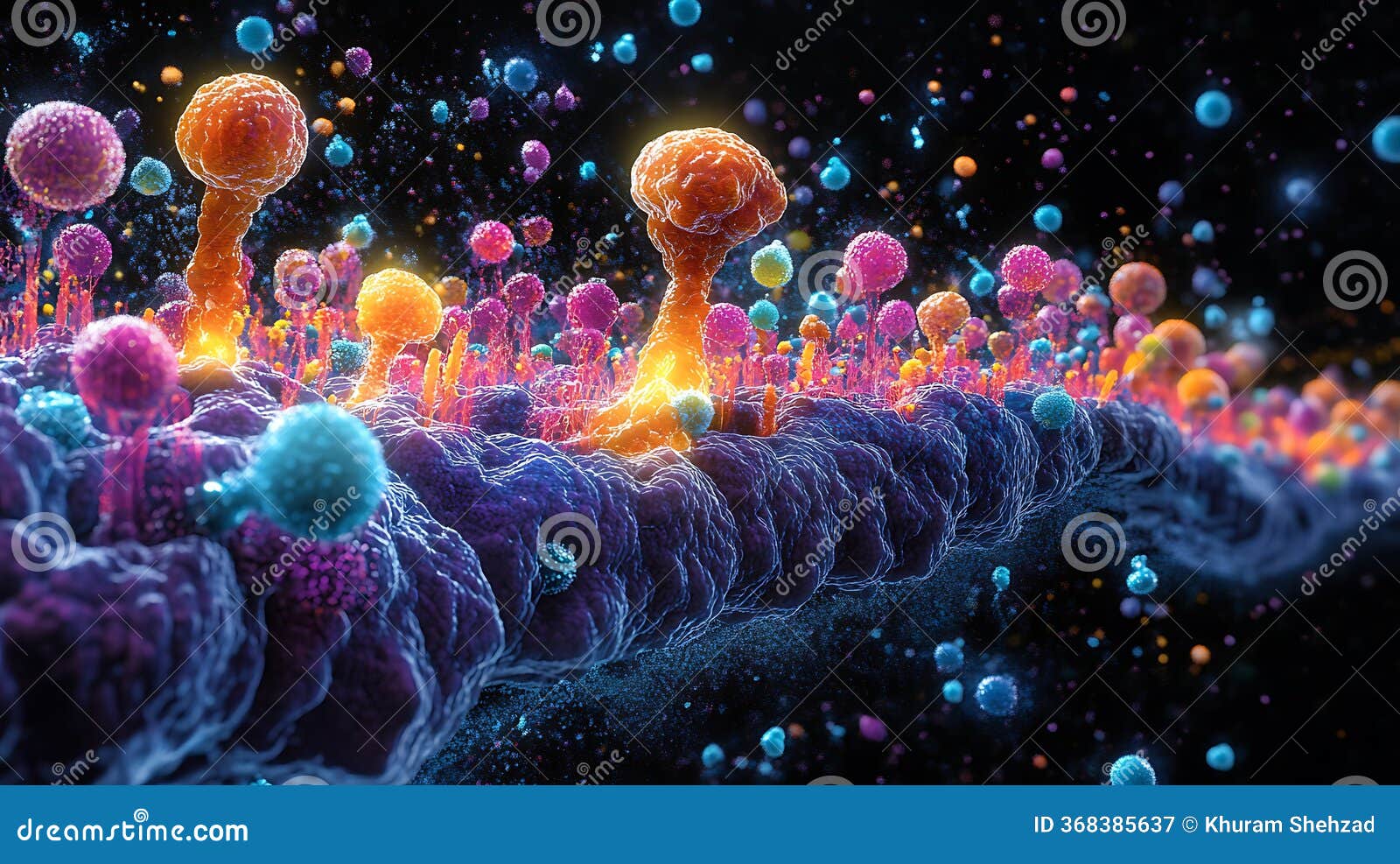 Dopamine Release An Illustration Of A Neuron Firing Showing ...