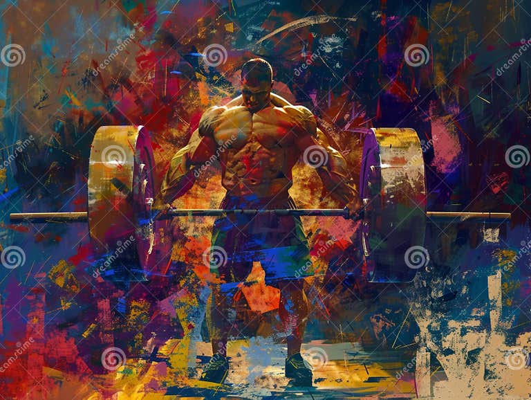 Dynamic Visualization of Russian Weightlifter Preparing for Plus 109 Kg ...