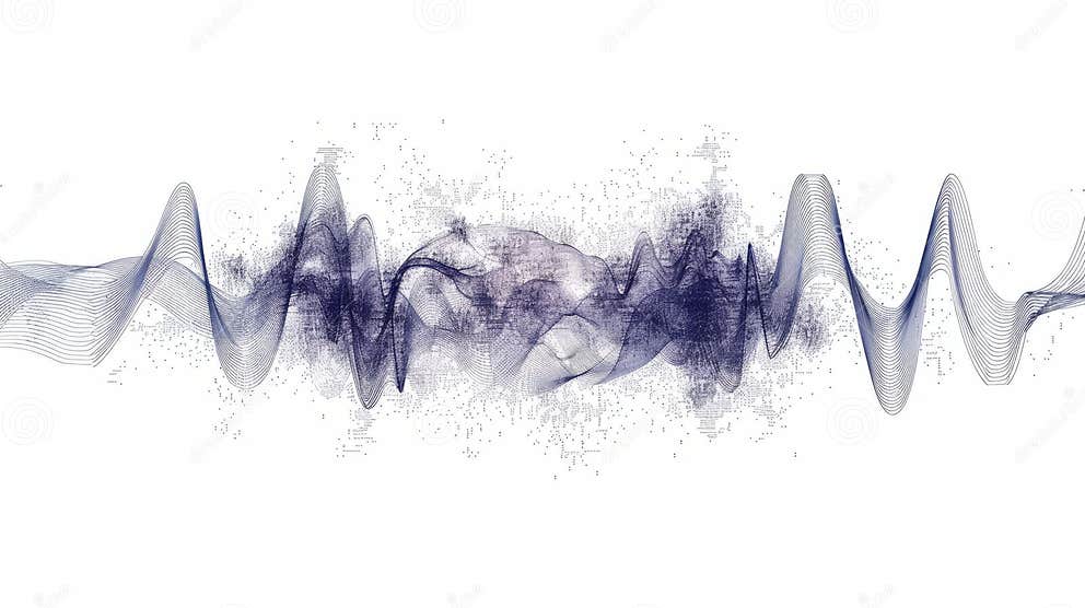 Abstract Audio Frequency Wave Representing Sound Dynamics in Modern Art ...