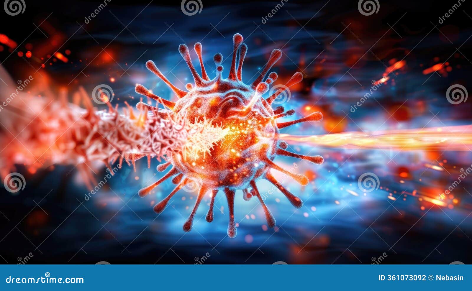 Dynamic Visualization of Viral Infection and Immune Response Stock ...