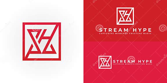 The Dynamic and Visually Striking Logo Design Features the Initials SH ...