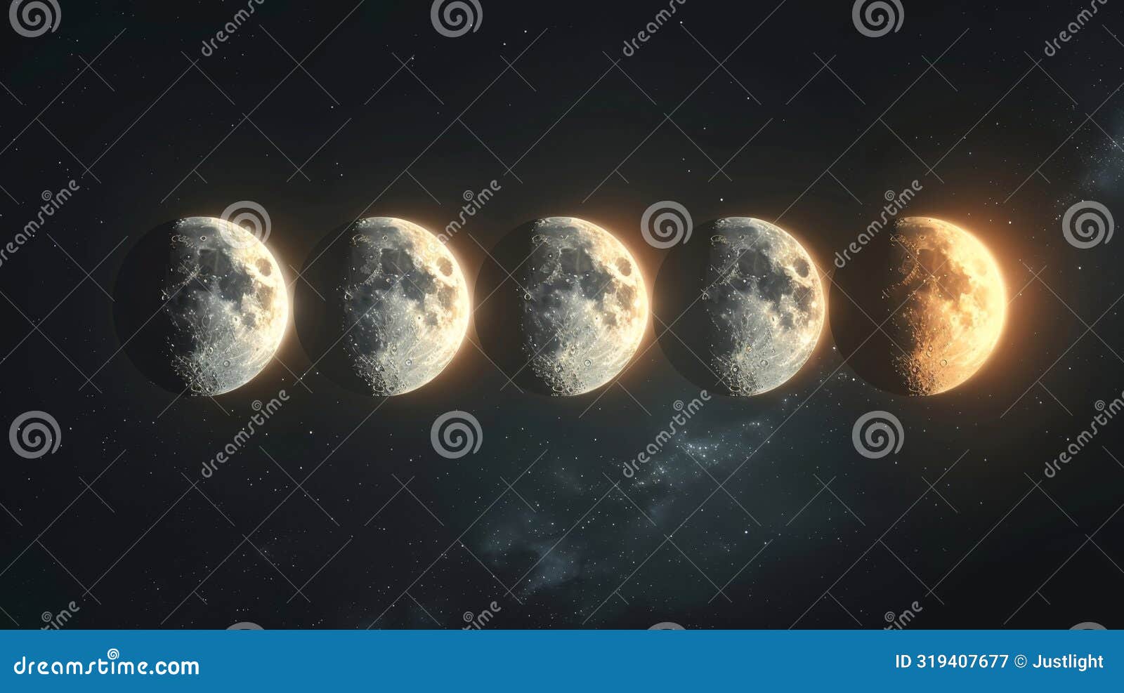 Dynamic Visuals Depicting the Changing Phases of the Moon Offer a ...