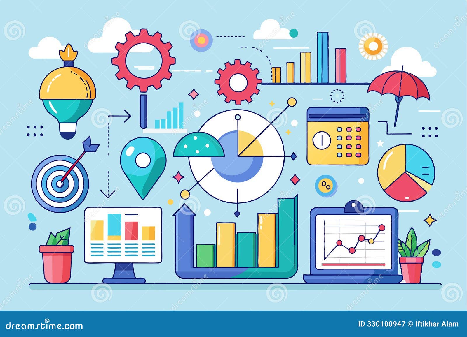 Dynamic Visuals of Strategy Elements Including Graphs, Targets, and ...