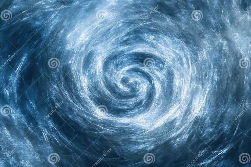 Dynamic Vortex of Swirling Blue Waves Captured in a Dramatic Oceanic ...