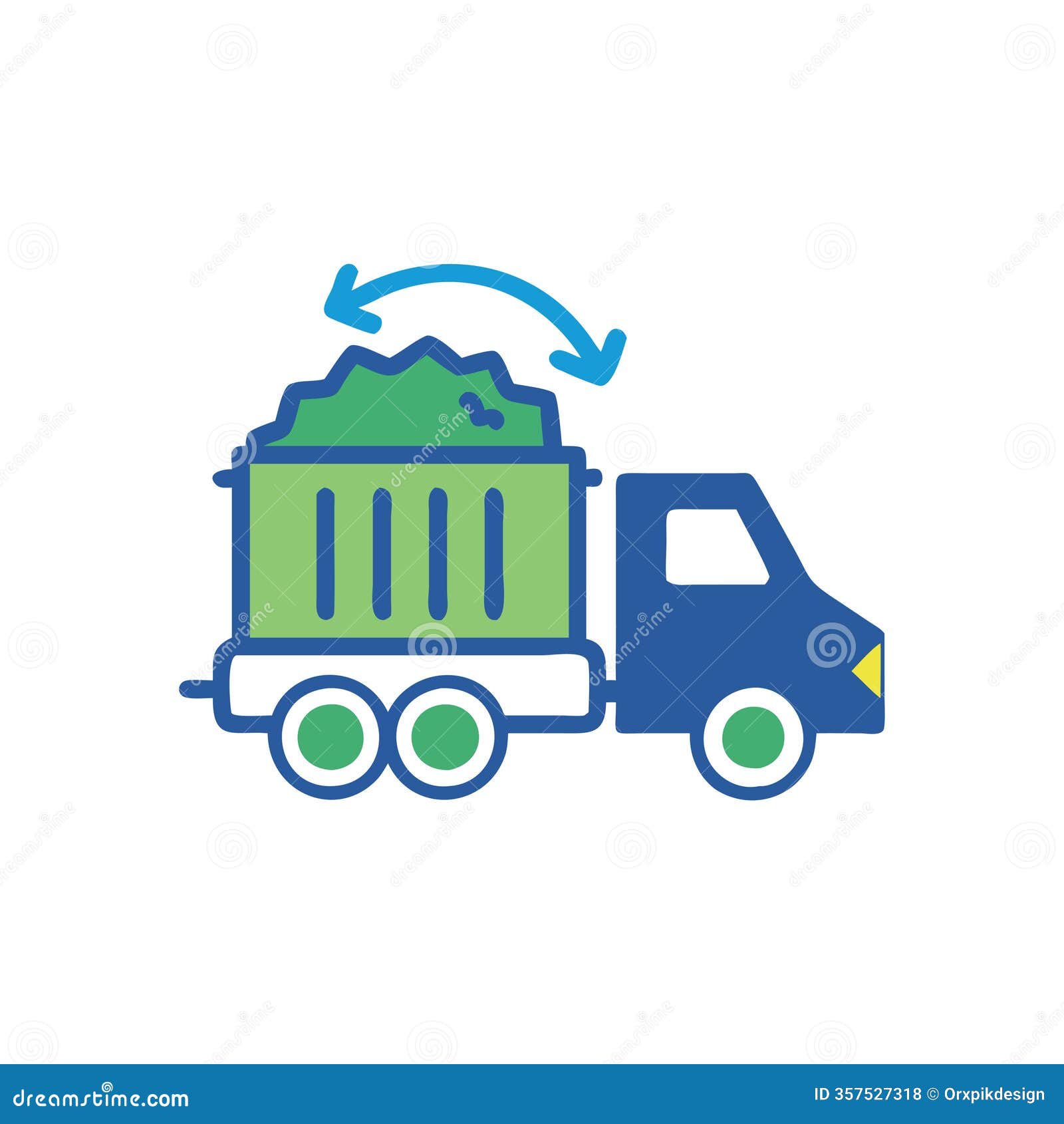Dynamic Waste Management Icon for Efficiency Stock Illustration ...