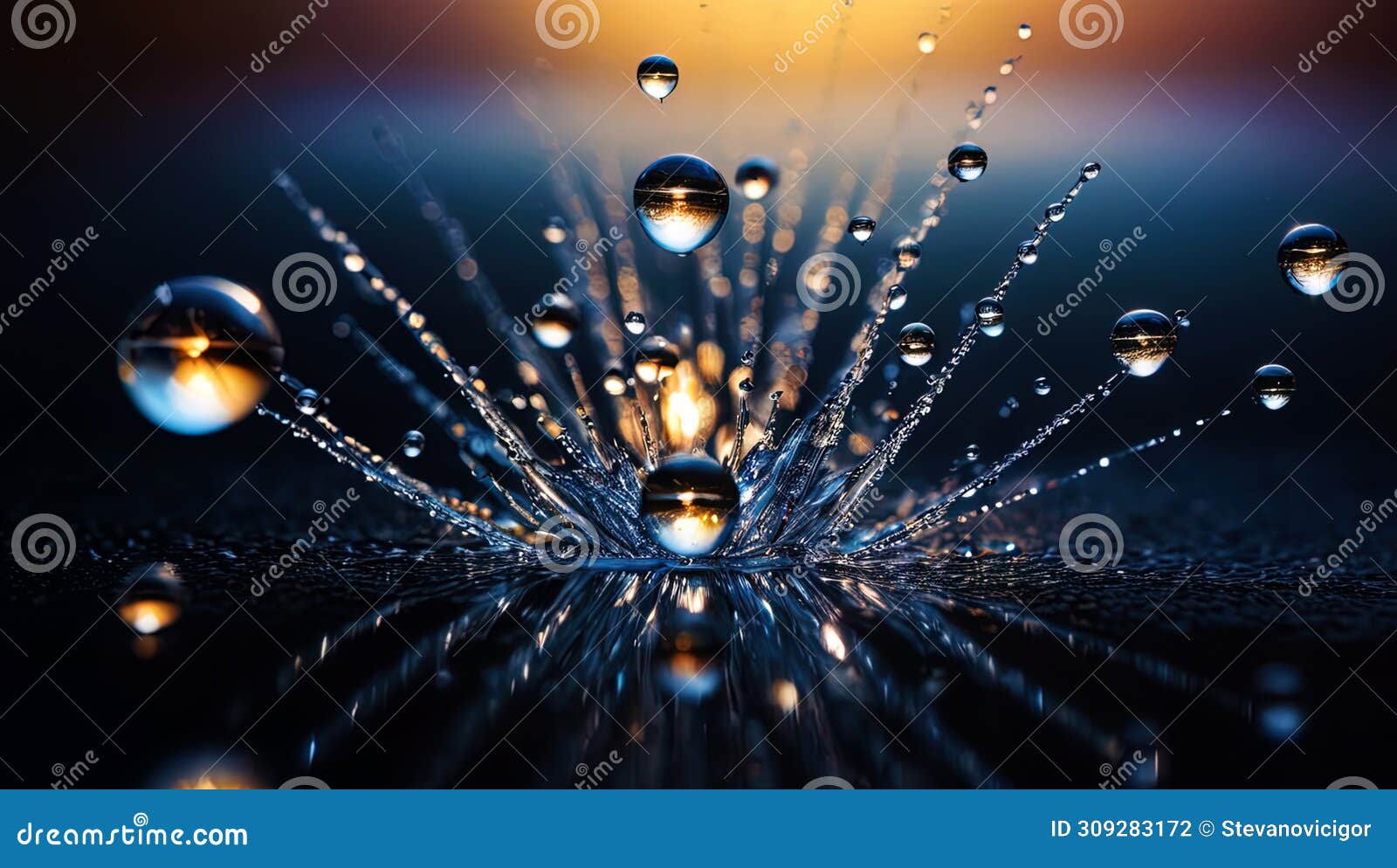 Dynamic Water Drop Splash Effect Stock Illustration - Illustration of ...