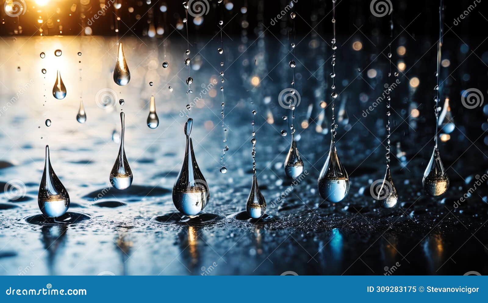 Dynamic Water Drop Splash Effect Stock Illustration - Illustration of ...