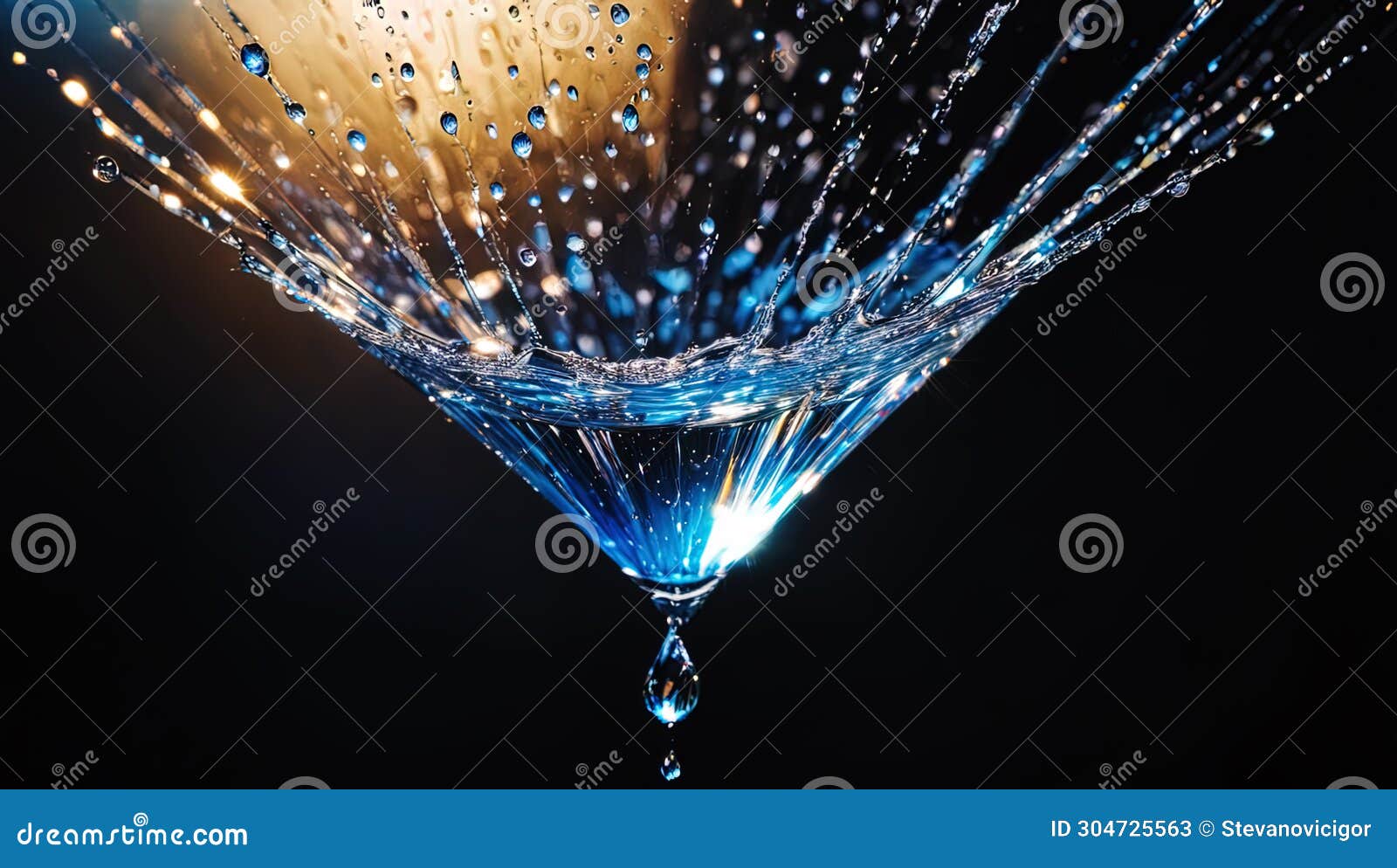 Dynamic Water Drop Splash Effect Stock Illustration - Illustration of ...