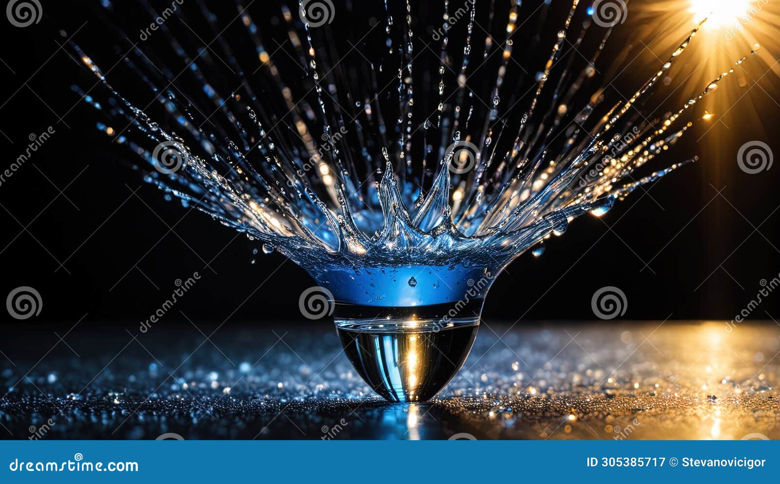 Dynamic Water Drop Splash Effect Stock Illustration - Illustration of ...
