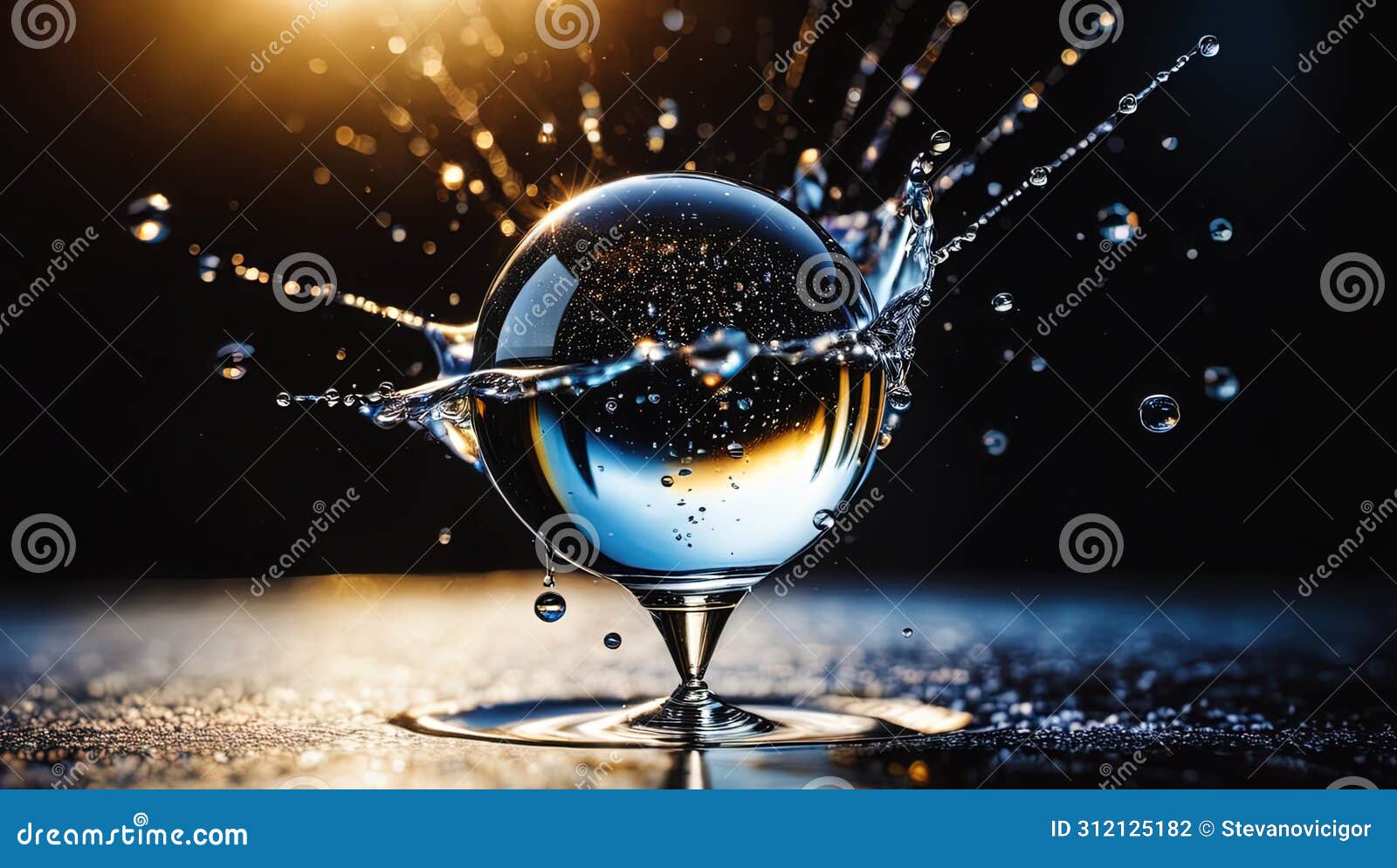 Dynamic Water Drop Splash Effect Stock Illustration - Illustration of ...