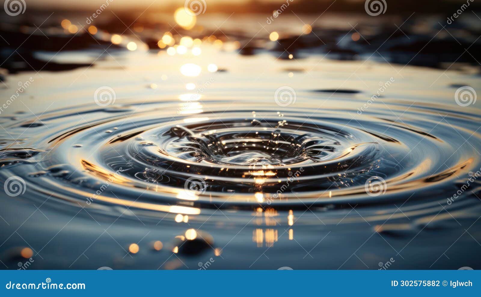 A Single Drop of Water Creates Concentric Circles on the Mirror-smooth ...