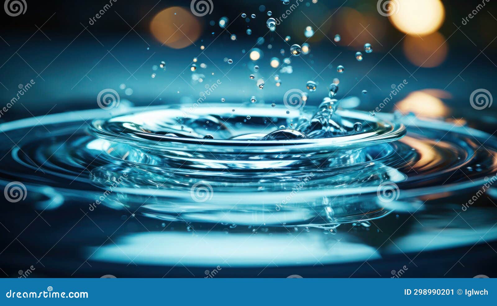 A Single Drop of Water Creates Concentric Circles on the Mirror-smooth ...