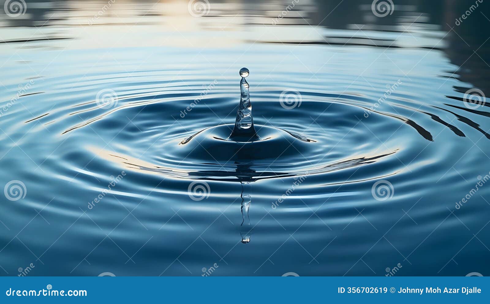 Dynamic Water Ripples Spreading Out in Concentric Circles Stock ...