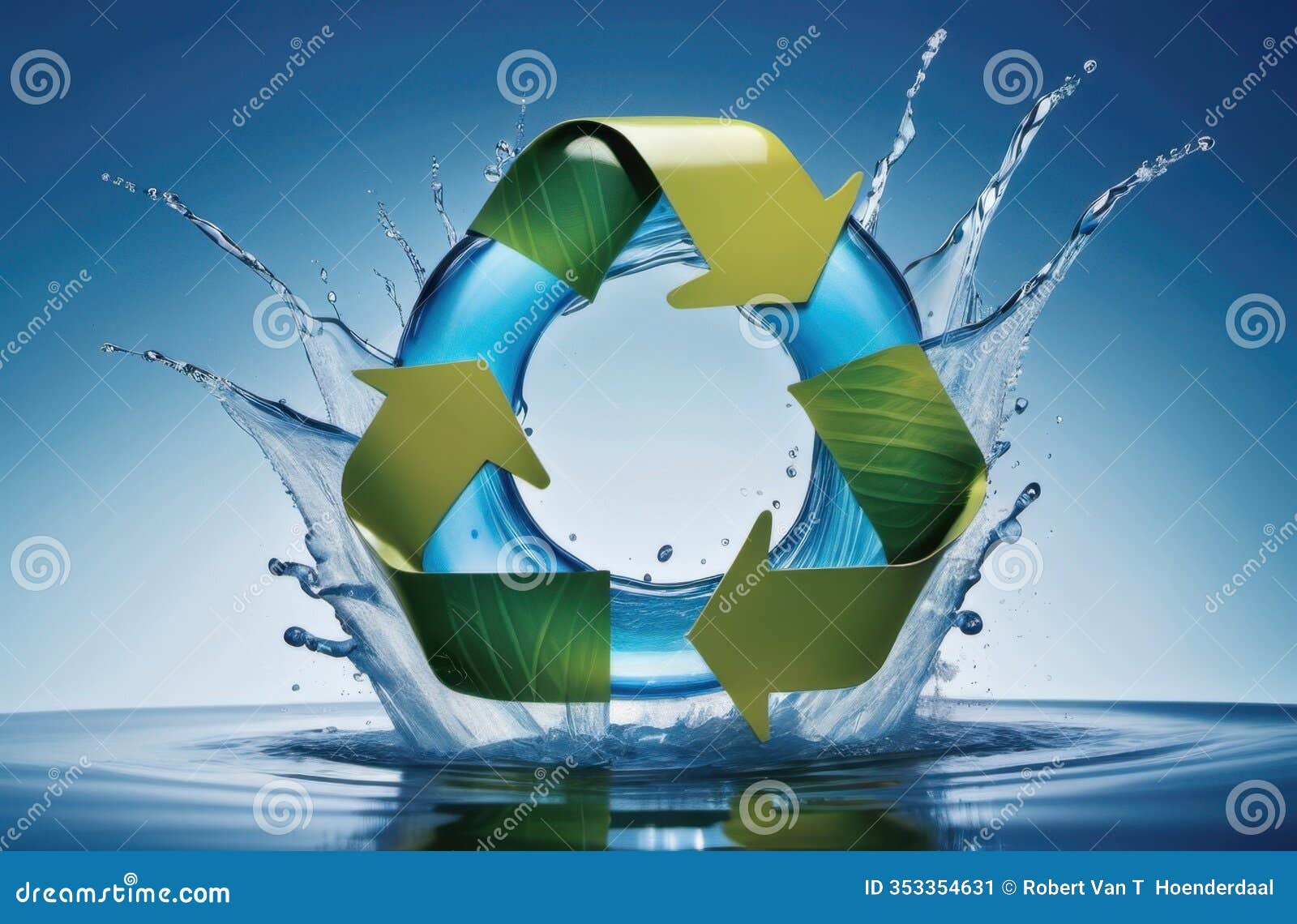 Dynamic Water Splash Art for Environmental Conservation Campaign Stock ...