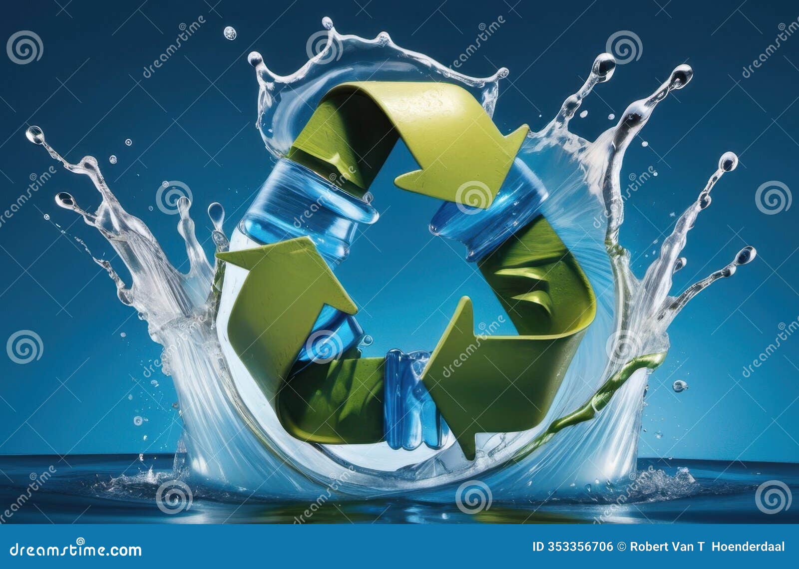 Dynamic Water Splash Art for Environmental Conservation Campaign Stock ...