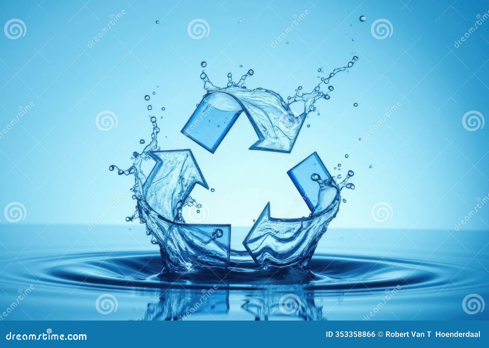 Dynamic Water Splash Art for Environmental Conservation Campaign Stock ...