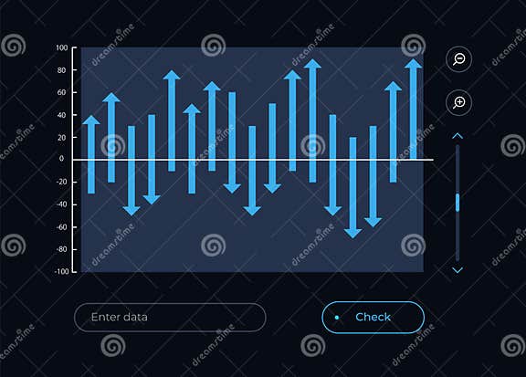 Dynamic Waterfall Chart UI Element Template Stock Vector - Illustration ...