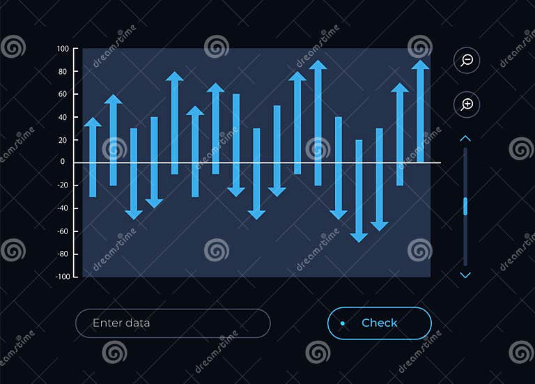Dynamic Waterfall Chart UI Element Template Stock Vector - Illustration ...