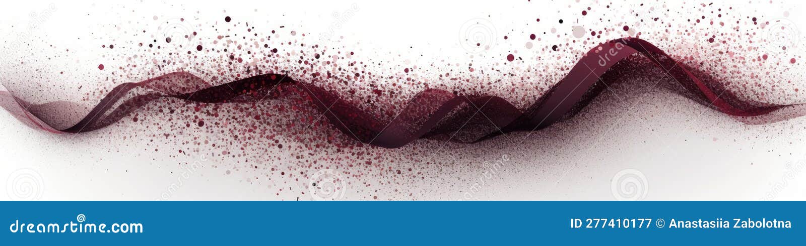 Dynamic Wave Elements of Maroon Dots on a White Background. Banner, Web ...