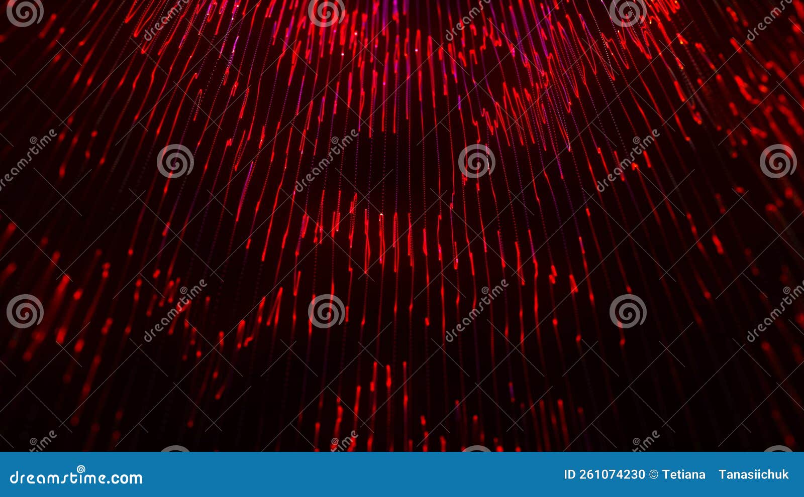 Dynamic Wave of Glowing Particles. Data Flow Information. Concept of ...
