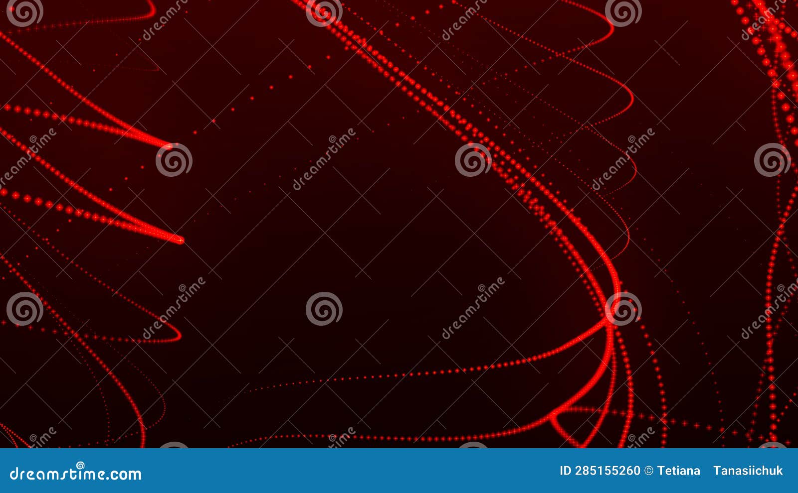 Dynamic Wave of Glowing Particles. Data Flow Information. Concept of ...