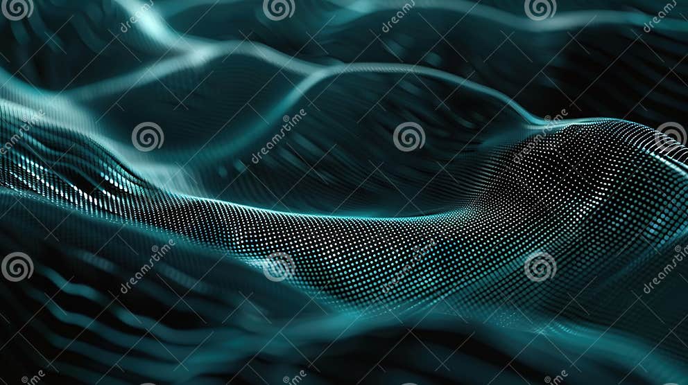 Dynamic Wave Pattern Displaying Intricate Light Reflection in Dark ...