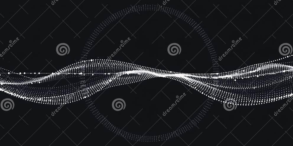 Dynamic Wave Pattern Representing Sound Frequencies in a Dark ...