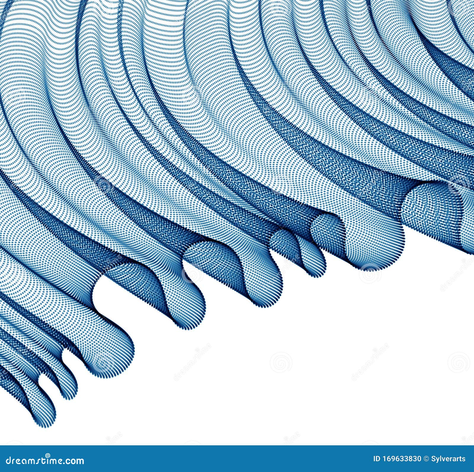 Dynamic Wave Transparent Tulle Textile on Wind, Particles Flow, Effect ...