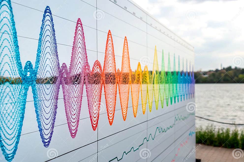 Dynamic Waveforms Representing Digital Sound Frequencies Stock ...