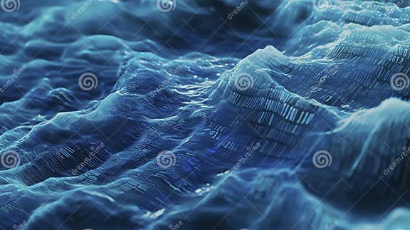 Dynamic Wavelike Structure of Glowing Binary Code in Virtual Ocean ...