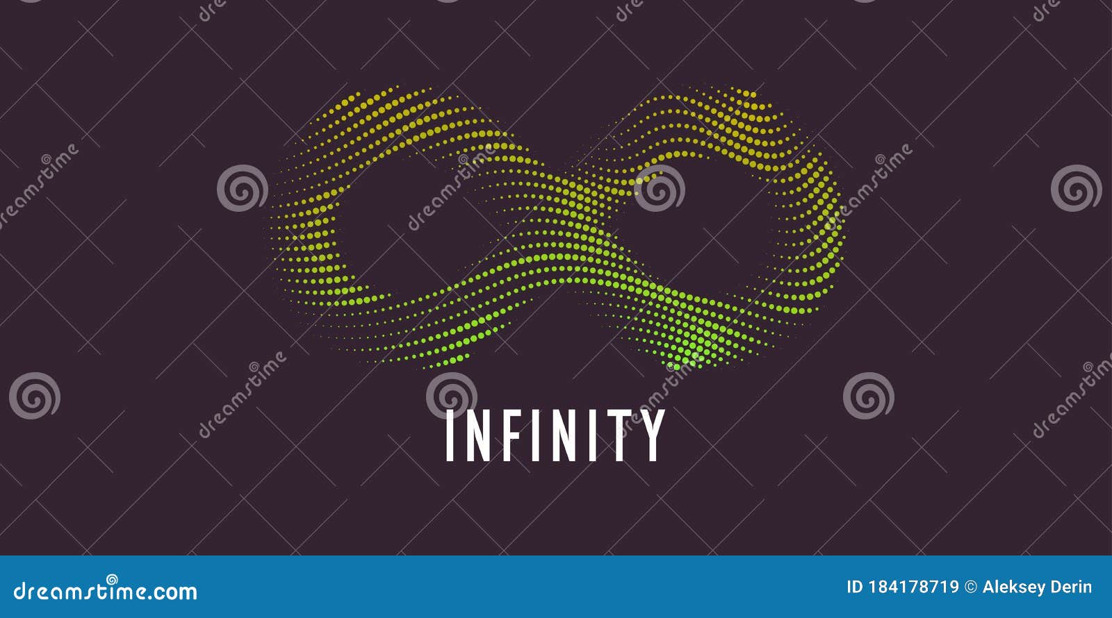 Dynamic Waves Form a Sign of Infinity. Vector Modern Illustration ...