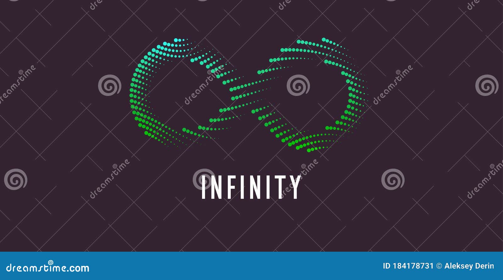 Dynamic Waves Form a Sign of Infinity. Vector Modern Illustration ...