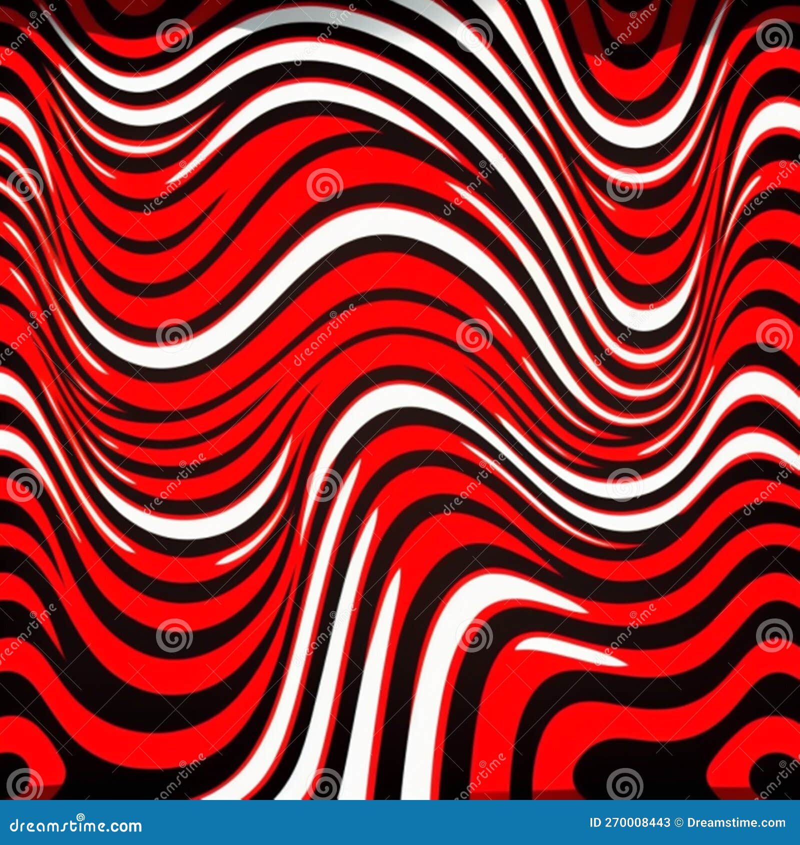 Waves Pattern with Red and White Colors Stock Illustration ...