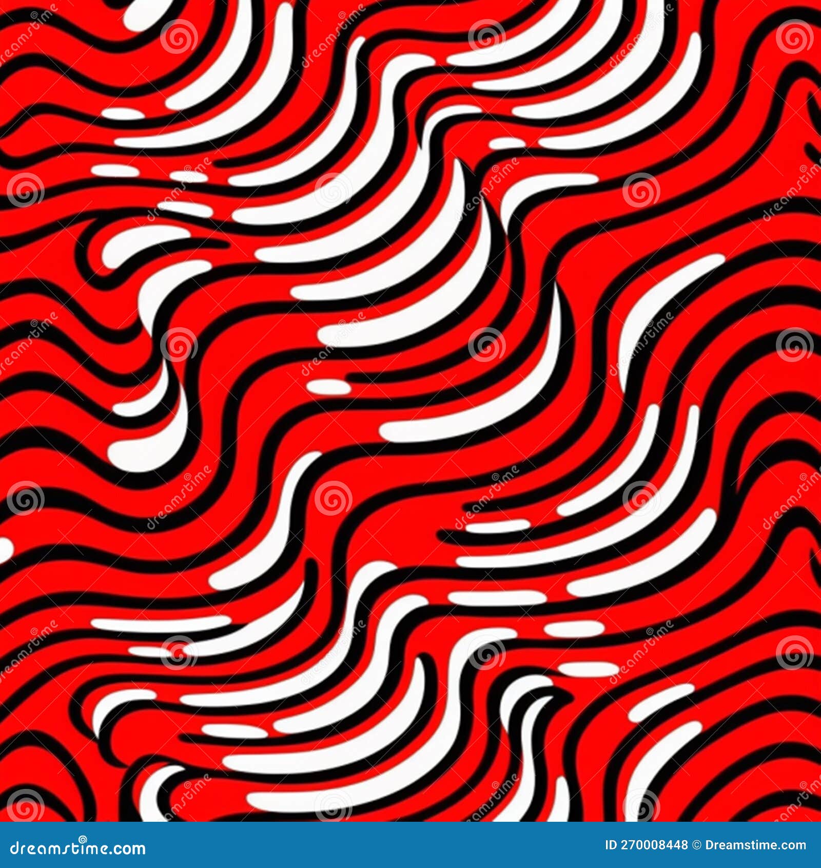 Waves Pattern with Red and White Colors Stock Illustration ...