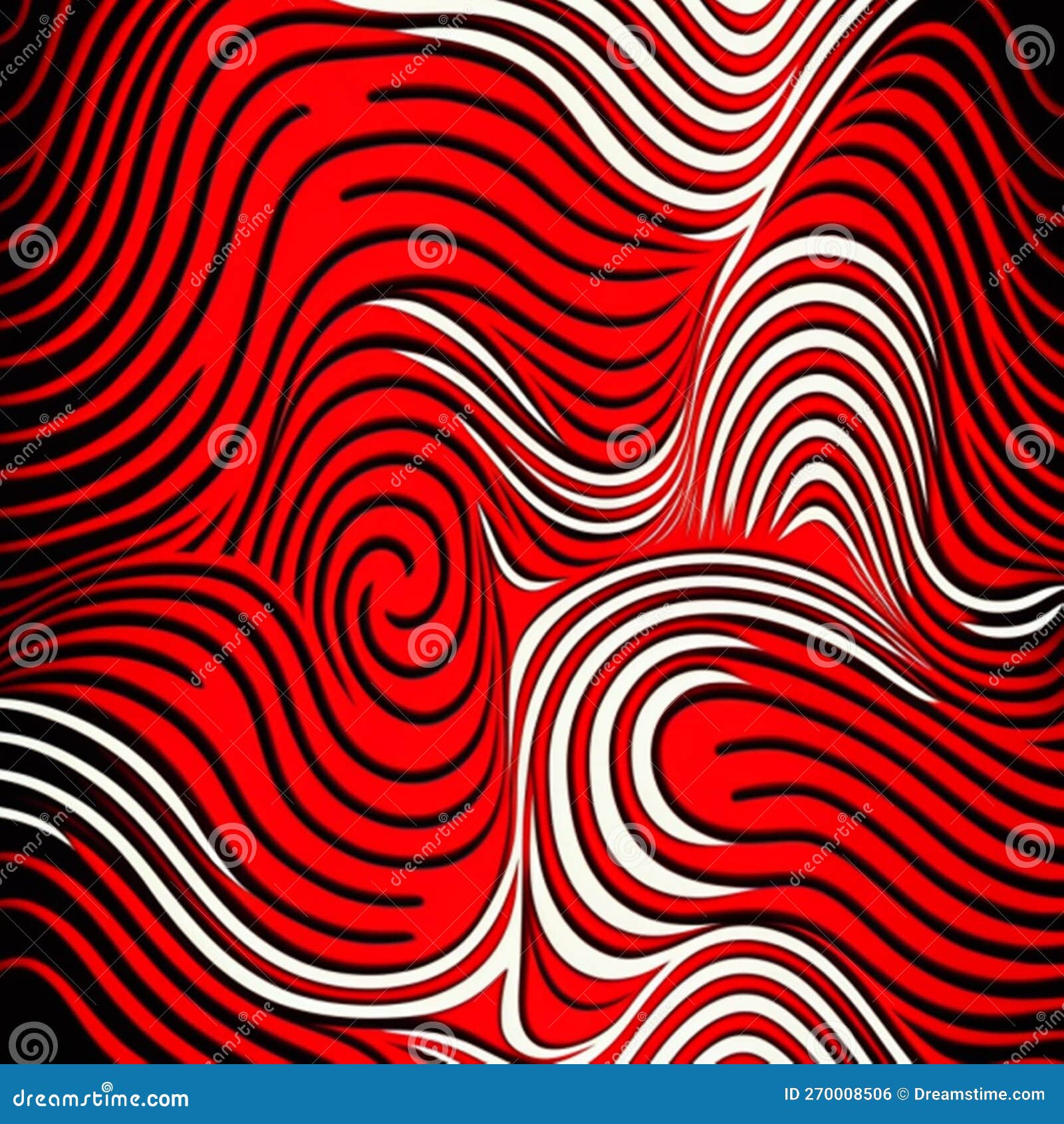 Waves Pattern with Red and White Colors Stock Illustration ...