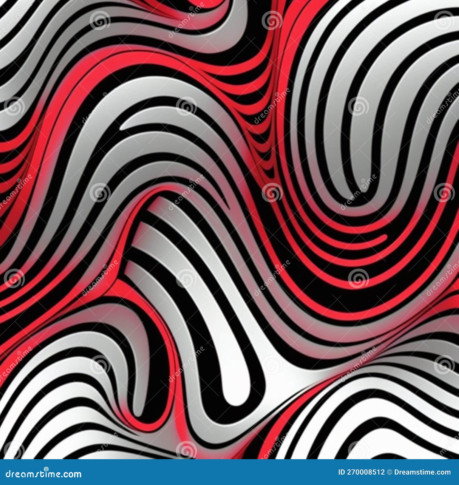 Waves Pattern with Red and White Colors Stock Illustration ...