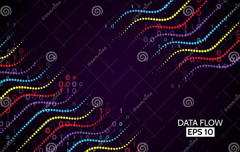 Dynamic Waves Technology Concept. Vector Illustration Information Stream Stock Vector ...