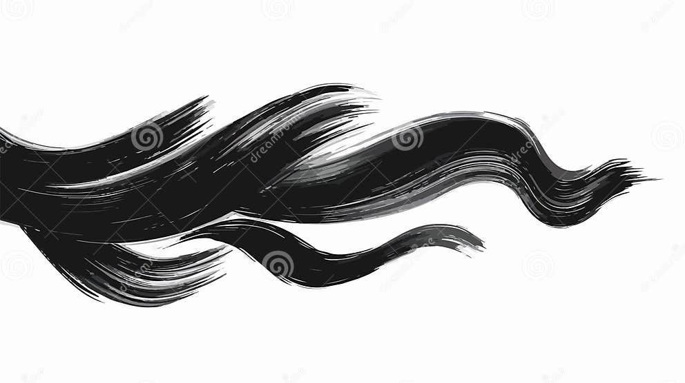 Dynamic Wavy Brush Stroke Design Element Vector Illustration Stock ...
