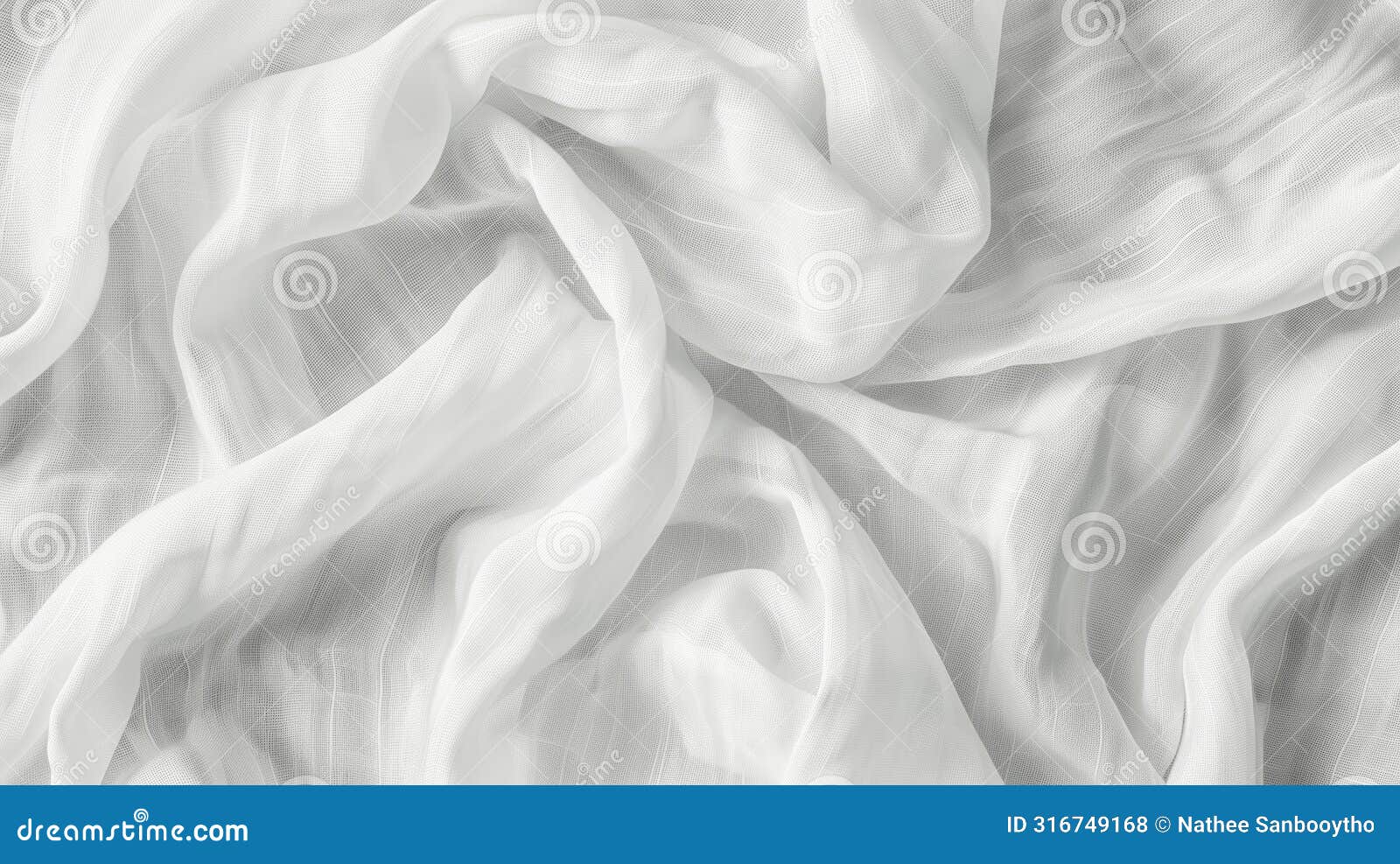 Dynamic White Mesh Fabric Waves Texture Stock Photo - Image of ...
