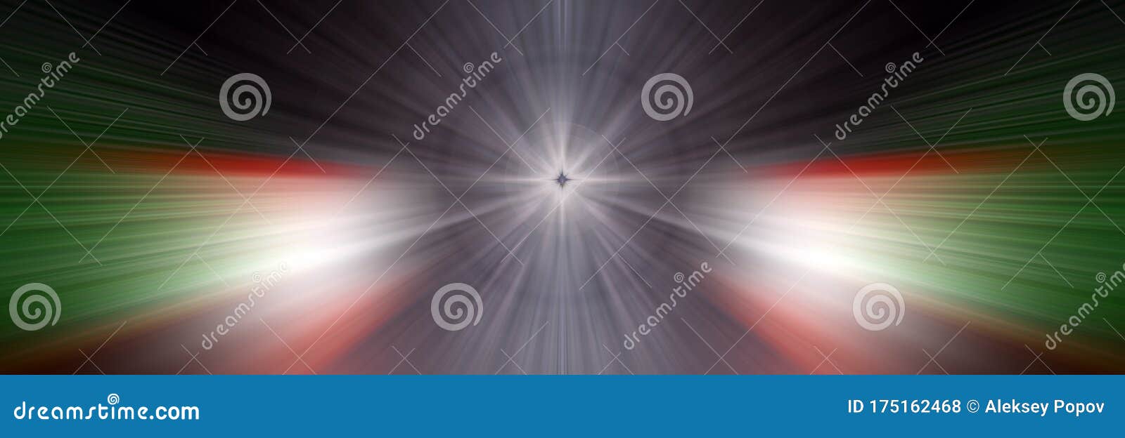 Dynamic White and Red Lines of Light. Light from Central Point Stock ...