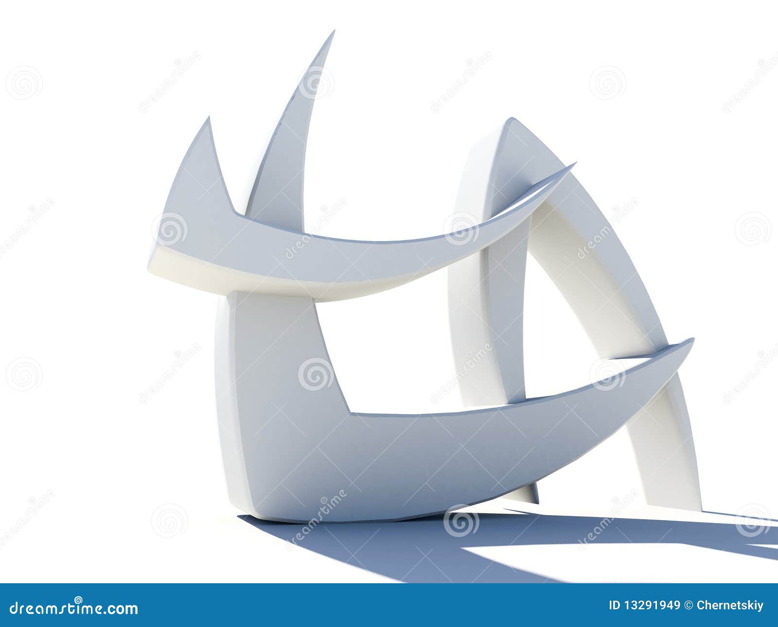 Dynamic white symbol stock illustration. Illustration of shadow - 13291949