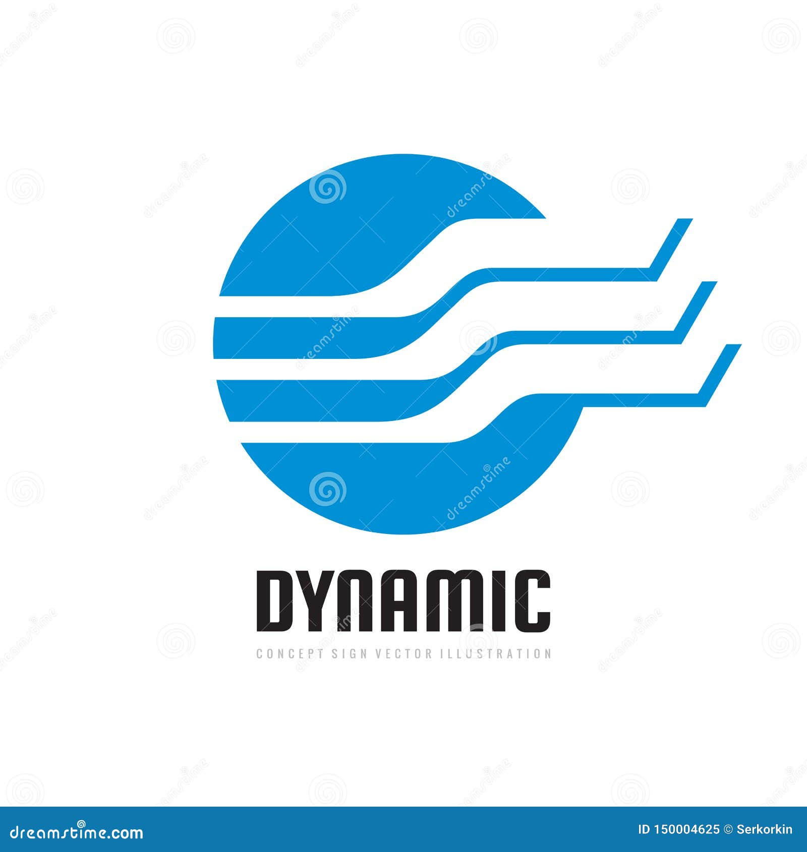 Dynamic Wing - Vector Logo Design. Abstract Shape in Circle Creative ...