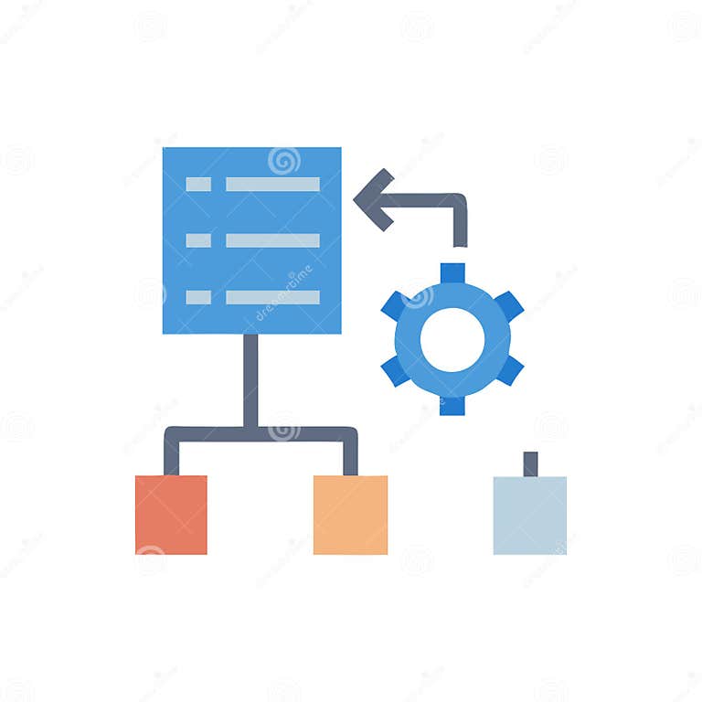 Dynamic Workflow Icon for Collaboration Stock Illustration ...